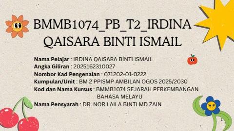 BMMB1074_PB_T2_ IRDINA QAISARA BINTI ISMAIL - Irdina Qaisara Flip PDF ...