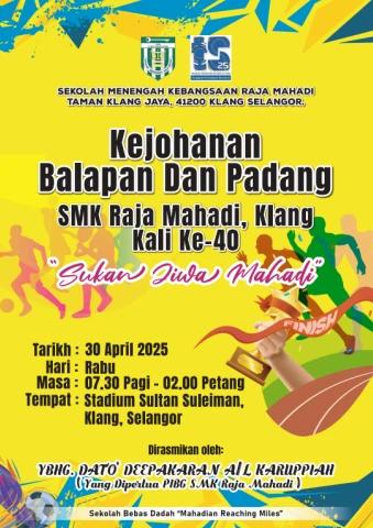 BUKU PROGRAM SUKAN SMK RAJA MAHADI 2025 - Mahadian Reaching Miles Flip ...
