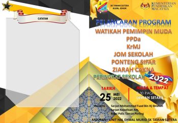 BUKU PROGRAM WATIKAH PELANTIKAN, PPDa.KrMJ, JOM SEKOLAH, PONTENG SIFAR, ZIARAH CAKNA 2022 ...