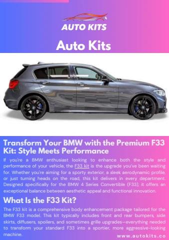 Transform Your BMW with the Premium F33 Kit Style Meets Performance ...