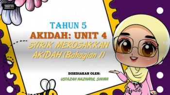 TAHUN 5 AKIDAH SYIRIK - NAZHATUL SHIMA A.ZAKE | Membalik PDF Dalam ...