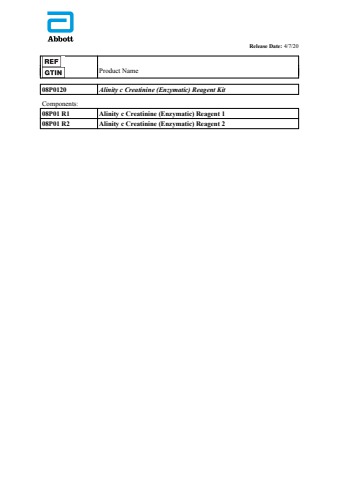 8P01-20 Alinity c Creatinine (Enzymatic) Reagent Kit - katiz54 Flip PDF ...