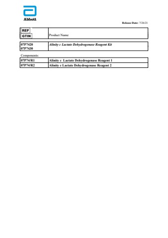 7P74-20 Alinity c Lactate Dehydrogenase Reagent Kit - katiz54 Flip PDF ...