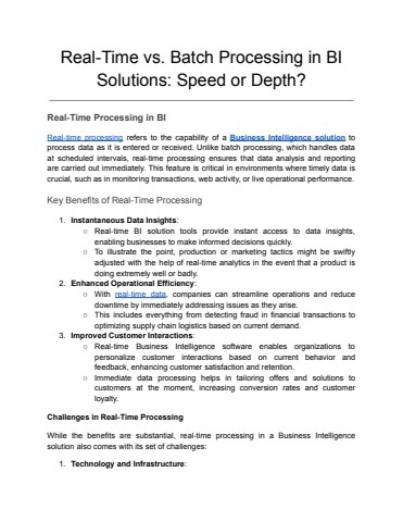 Real-Time vs. Batch Processing in BI Solutions_ Speed or Depth ...