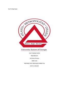 (Fact Finding Paper complete fact finding paper - dretavius.parham12 ...