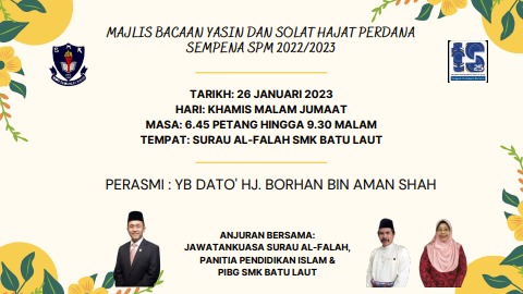 MAJLIS BACAAN YASIN DAN SOLAT HAJAT PERDANA SEMPENA SPM 20222023 (2) - Zaihanim Melan Flip PDF ...