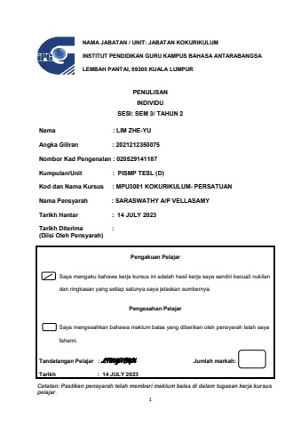 KK2 LIM ZHE-YU PISMP TESL D - lim07-1227 Flip PDF | AnyFlip