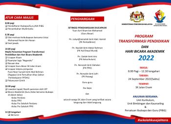 BROSUR PROGRAM TRANSFORMASI PENDIDIKAN DAN HARI BICARA AKADEMIK 2022 ...