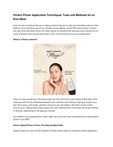 Perfect Primer Application Techniques: Tools and Methods for an Even ...