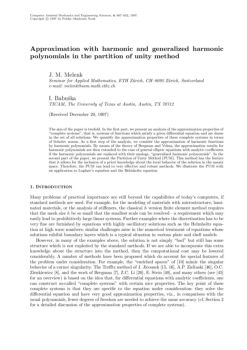 Approximation with harmonic and generalized harmonic ... - Guset User Flip PDF | AnyFlip