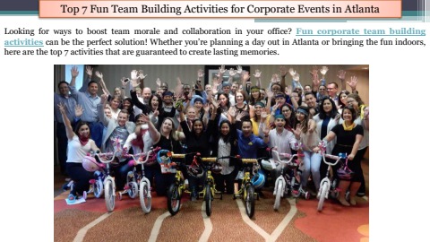 Top 7 Fun Team Building Activities for Corporate Events in Atlanta