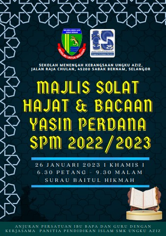 MAJLIS SOLAT HAJAT DAN BACAAN YASIN PERDANA SPM 2022/2023 - RAUDHATUL JANNAH BINTI AMIR Moe Flip ...