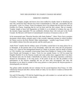 WHY DID GEOFFROY DE CHARNY CHANGE HIS MIND? DOROTHY ...-Guset User Flip ...