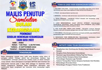 BUKU PROGRAM MAJLIS PENUTUP SAMBUTAN BULAN KEBANGSAAN SEMTASI 2022 - alipazliawangjapilan Flip ...