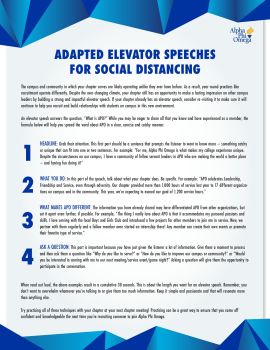 Adapted Elevator Speeches for Social Distancing - Chapter Services Flip PDF | AnyFlip