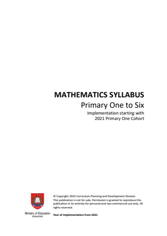Singapore 2021 Primary Mathematics Syllabus P1 to P6 - amirahwafiyyah18 Flip PDF | AnyFlip