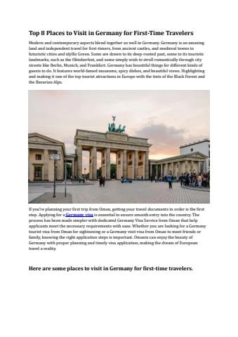 Top 8 Places to Visit in Germany for First
