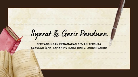 SYARAT DAN GARIS PANDUAN PERTANDINGAN MENAMAKAN DEWAN TERBUKA SEKOLAH ...