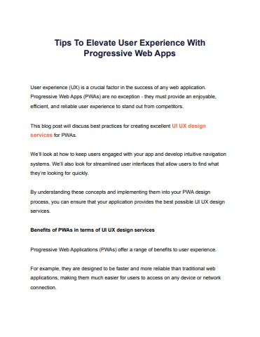Tips To Elevate User Experience With Progressive Web Apps - Consagous Flip PDF | AnyFlip