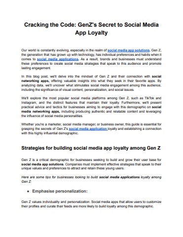Cracking the Code_ Gen Z's Secret to Social Media App Loyalty ...