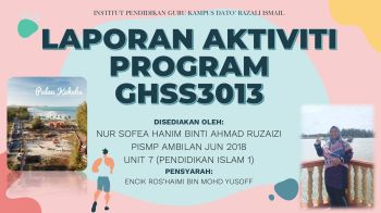 LAPORAN PROGRAM NUR SOFEA HANIM BINTI AHMAD RUZAIZI