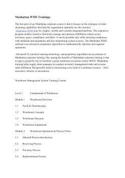 Manhattan WMS training - nisatrainings2021 Flip PDF | AnyFlip