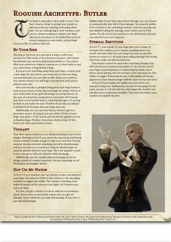 D&D 5e Homebrew Rogue Subclass - Butler _ GM Binder - goroiamanuci Flip ...