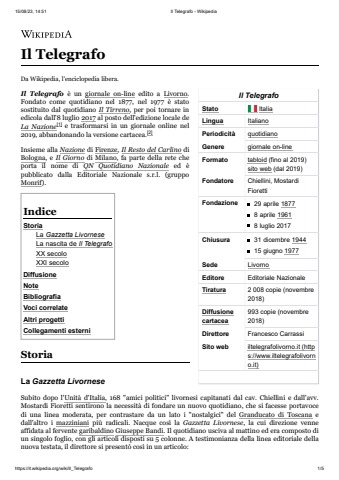 Il Telegrafo - Wikipedia - goroiamanuci Flip PDF | AnyFlip