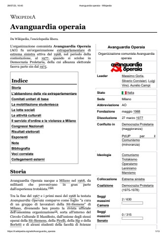 Avanguardia operaia - Wikipedia - goroiamanuci Flip PDF | AnyFlip
