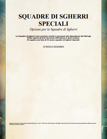 Squadre di Sgherri Speciali