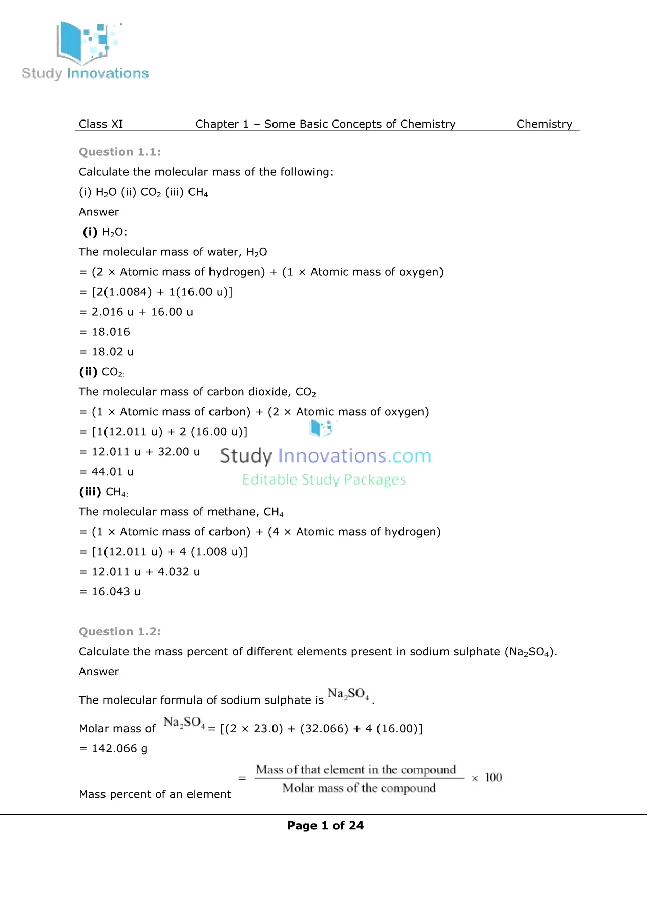 NCERT Solutions Class 11th Chemistry. FREE Flip-BOOK by Study ...