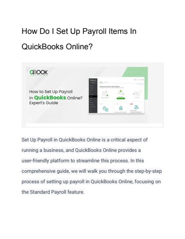 How Do I Set Up Payroll Items In QuickBooks Online_ - Mary Iris Flip ...
