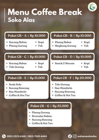 Menu Coffee Break - Soko Alas - Wahana Soko Alas Flip PDF | AnyFlip