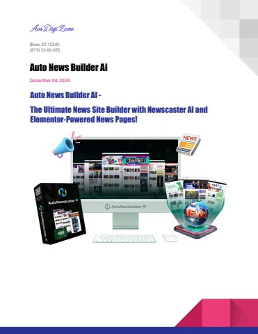 Auto News Builder AI - The Ultimate News Site Builder with Newscaster ...
