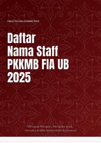 Pengumuman PKKMB FIA UB