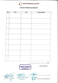 CHECKLIST PERMINTAAN PERBAIKAN (QPL-LGL-FRM-0003 Rev.00) - Idrus Salam ...