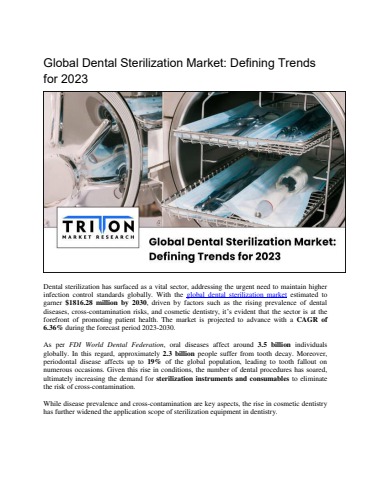 GLOBAL DENTAL STERILIZATION MARKET 2023-2030 - Amey Flip PDF | AnyFlip