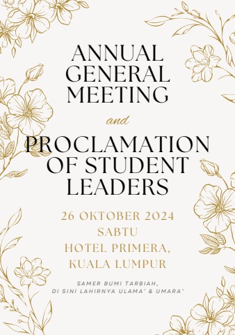 BUKU PROGRAM AGM & PROCLAMATION OF STUDENT LEADERS SAMER (1)