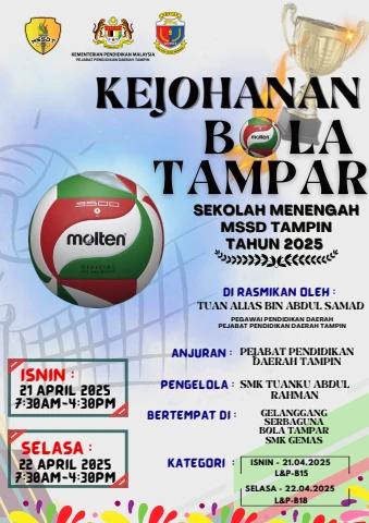 Buku program Kejohanan Bola Tampar 2025 MSSD TAMPIN