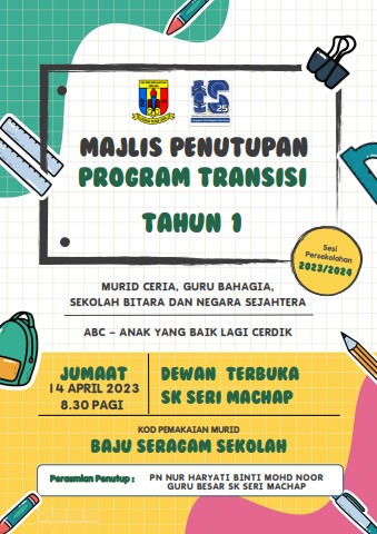 Buku Program Majlis Penutupan Transisi Tahun 1 SKeSM@ 2023