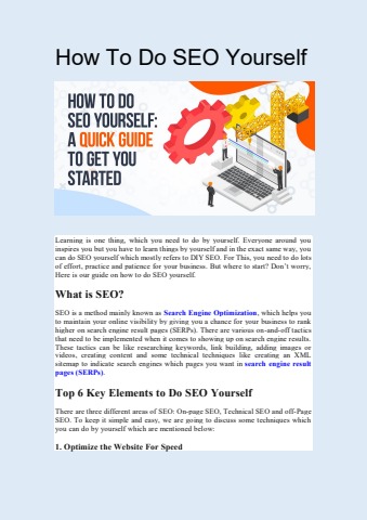 How To Do SEO Yourself - Synergic Softek Solutions Flip PDF | AnyFlip