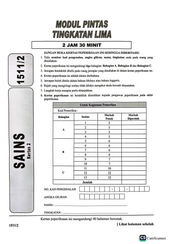 Q&A SAINS k2 Trial Set 1 K2 SC Selangor.2023 pdf - minahselamat Flip PDF | AnyFlip