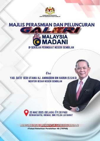 BUKU PROGRAM MAJLIS PERASMIAN DAN PELUNCURAN GALERI MADANI @ SEKOLAH ...
