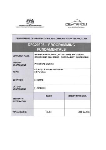 PRACTICAL WORK 2 programming