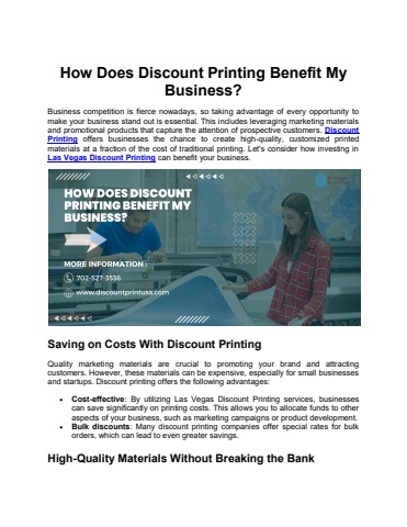 How Does Discount Printing Benefit My Business - Discount Print USA ...
