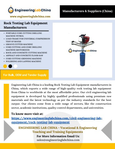 Rock Testing Lab Equipment Manufacturers