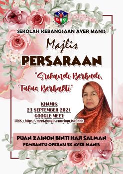BUKU PROGRAM MAJLIS PERSARAAN PUAN ZAINON HAJI SALMAN SK AYER MANIS ...