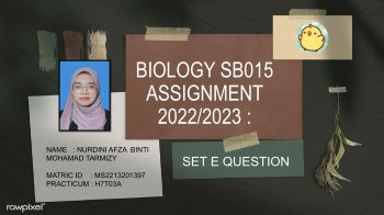 BIOLOGY SB015 ASSIGNMENT 2022 new - diniafza Flip PDF | AnyFlip