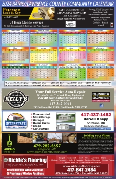 Barry Lawrence County Community Calendar 2024 - Skyline Publishing Flip ...