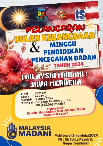 BUKU PROGRAM BULAN KEBANGSAAN & MINGGU PPDA SK (FELDA) PASOH 3 2024 - Siti Norhaida binti Razali ...